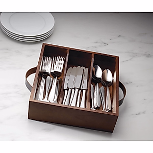 Oneida Mooncrest 30Pc Flatware Set + Caddy, Metallic, 30 Count