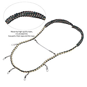 Weiyirot Fly Fishing Lanyard, Nylon Fly Fishing Tippet Holder Tools Universal Easy Access Practical for Fishing Accessories