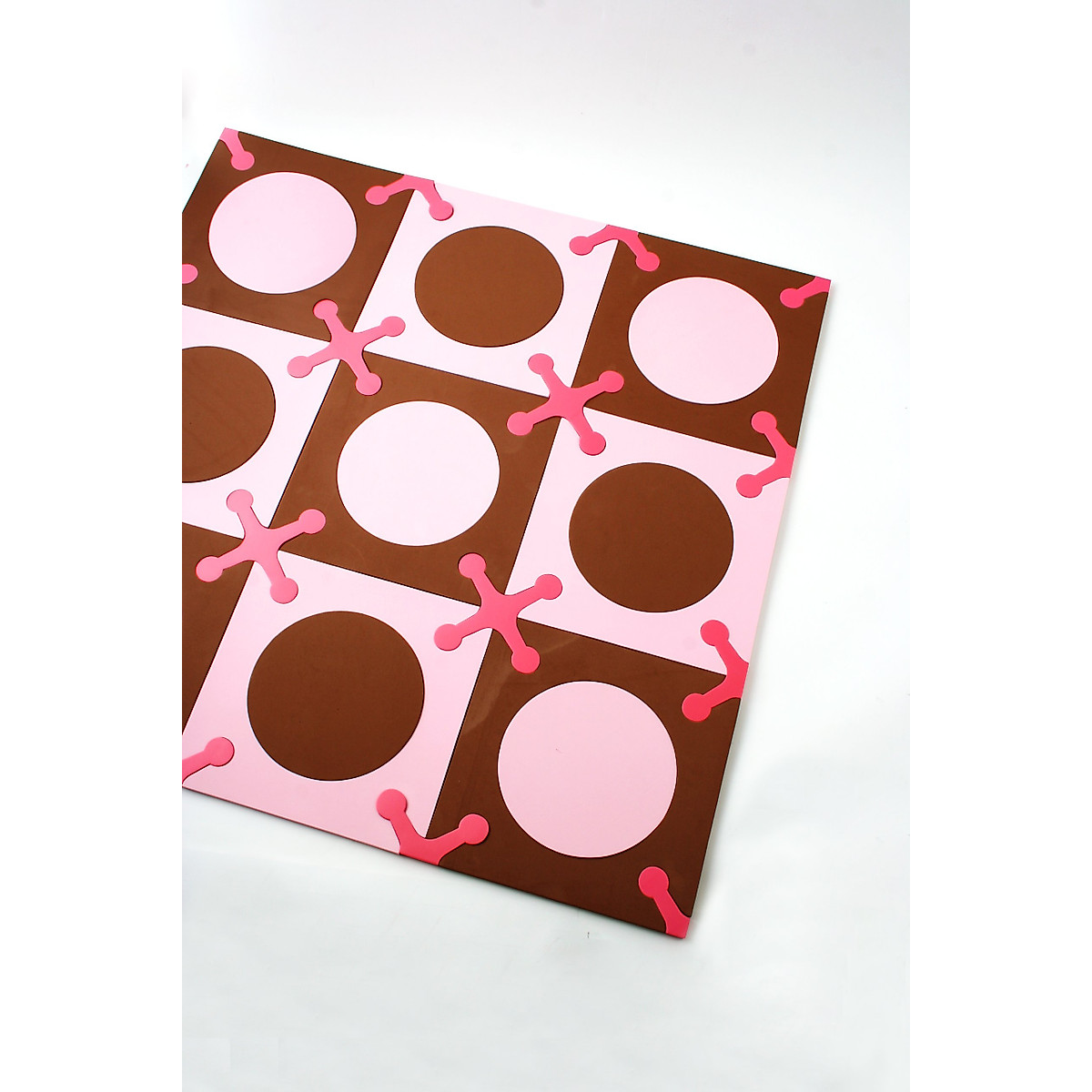 Skip Hop 20 Piece 70"x56" PlaySpot Floor Mat, Pink/Brown (Discontinued by Manufacturer)