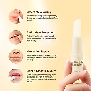 Neutriherbs Vitamin E Lip Balm Lipstick for Women, Moisturizing Lip stick Beauty Makeup Long-Lasting Rose Honey Stick Gloss Lip Balm 0.13 Fl Oz