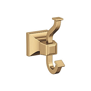 Amerock BH36020CZ | Champagne Bronze Single Robe Hook | 4-1/4 in. (108 mm) Length Towel Holder | Mulholland | Towel Hook for Bathroom | Bathroom Hardware | Bath Accessories