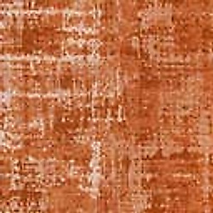 Rugs.com Valencia Collection Area Rug – 5' x 8' Orange Low Rug Perfect for Bedrooms, Dining Rooms, Living Rooms