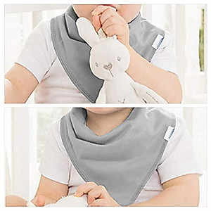 Yoofoss Baby Bibs 8 Pack Baby Bandana Drool Bibs Plain Color Soft and Breathable for Boys and Girls