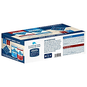 Blue Buffalo Homestyle Recipe Natural Adult Wet Dog Food Variety Pack, Chicken & Beef 12.5-Oz Can (8 Count- 4 Of Each Flavor)