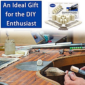 Polishing Buffing Wheel Compatible with Dremel Polishing Kit, GLDCAPA 14 Sizes 125 PCS Polishing Wheel for Dremel Tool Accessories 1/8" with Storage Box