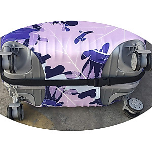 WUJIAONIAO Travel Luggage Cover Spandex Suitcase Protector Washable Baggage Covers (M (for 22-24 inch luggage), TRAVEL)