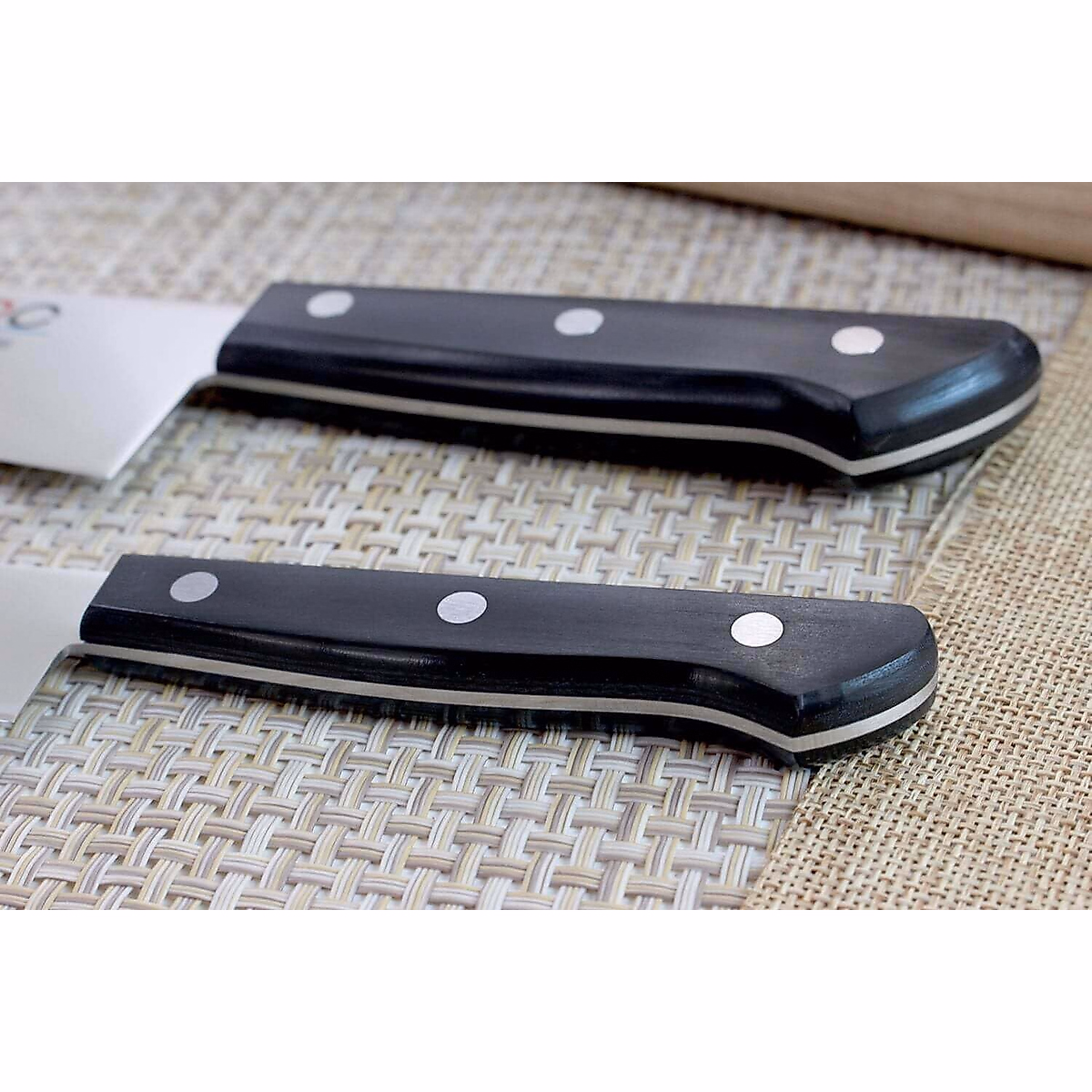 MAC Knife Chef series 2-piece starter knife set H-30, HB-85 Chef series 8.5" Gyutou-style Chef's knife and HB-55 Chef series 5.5" Utility knife, handcrafted in Seki, Japan