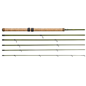 Center Pin Float Fishing Rod 13 Feet 6-10lbs 6 Pieces Carbon Sections Wooden Cork Handle Lure Weight 1/8-1/2oz Centerpin Fishing, Brown