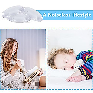 Door Stoppers Wall Protector, 6PCS Reusable Door Bumper with Self Strong Adhesive, Quiet, Shock Absorbent Gel for Home, Office, Wall Protector from Door Knobs