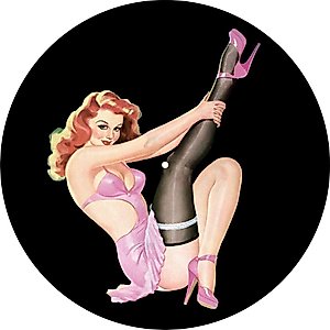 Slipmat Slip Mat Scratch Pad Felt for any 12" LP DJ Vinyl Turntable Record Player Custom Graphical - Pinup pink Dress