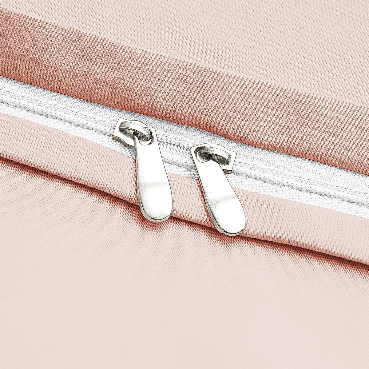 Mohap 1 Duvet Cover with 2 Pillow Shams Full Size for All Seasons - 3 Piece Home Bedding Comforter Cover with Zipper Closure - Ultra Soft Double Brushed Microfiber, 80 X 90 Inches - Pink