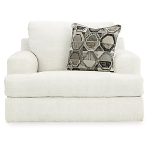Signature Design by Ashley Karinne Coastal Upholstered Oversized Chair, White
