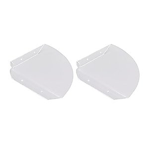 Qinlorgo Corner Wall Shelf, Quarter Round Corner Shelves Wall Mount for Shower Room for Photo Albums (Transparent)