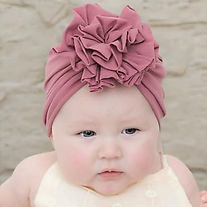 Happy Cherry 6 Pcs Baby Turban Knot Hats Newborn Infant Toddler Hospital Hat Cotton Head Wrap