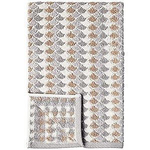 Violet Linen Mirage Pattern, 100% Terry Plush 600 GSM Cotton Super Soft Highly Absorbent Jacquard Fashion Towel, Premium Hotel & Spa Quality, 20 Inch X 30 Inch, Taupe-Set of 2 Hand Towels, 20" X 30"