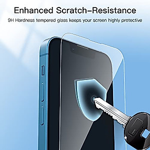 JETech Full Coverage Screen Protector for iPhone 13 mini 5.4-Inch, 9H Tempered Glass Film Case-Friendly, HD Clear, 3-Pack