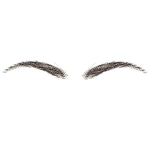 False Eyebrows, CliCling Human Hair Artificial Real Hair Handmade Crochet False Brows Invisible Realistic Natural Fake Eyebrows(Black)