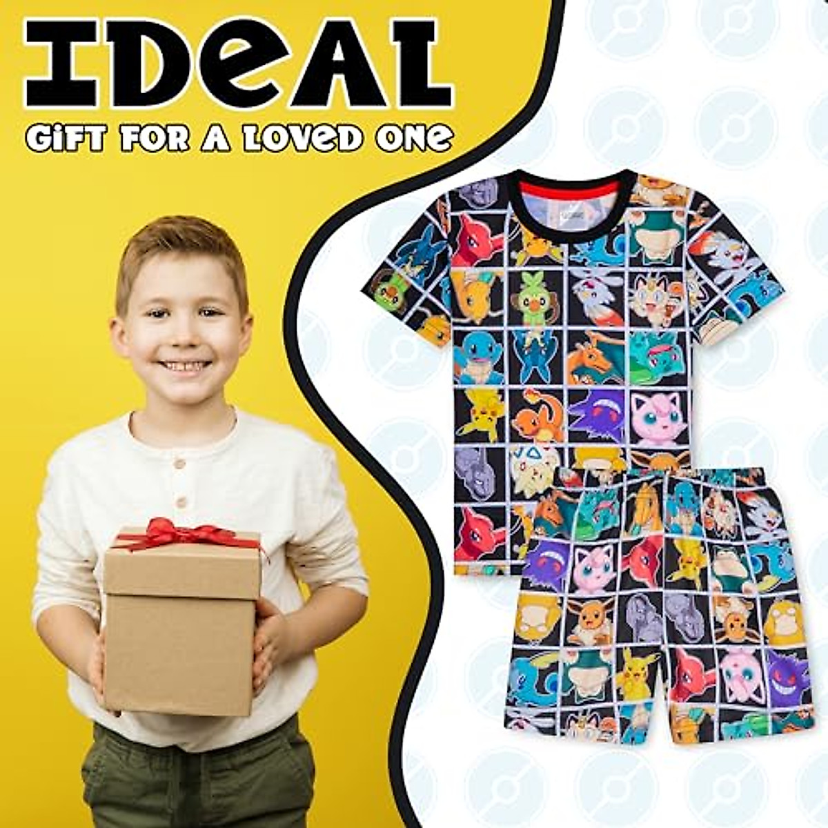 Pokemon Boys Pyjamas for Kids and Teenagers T-Shirt and Shorts Summer PJs Gifts for Boys (Multi, 9-10 Years)