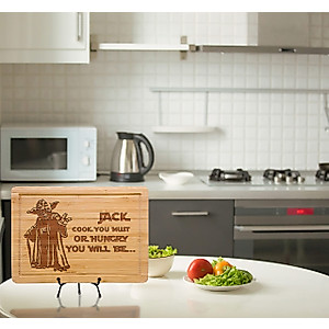 Star Personalized Cutting Board, Yod a Board Cook You Must or Hungry Will Be, Fathers Day or Birthday Gift, Custom Engraved Charcuterie Board, Star Sign Wars, Customizable Gift for Men, Dad