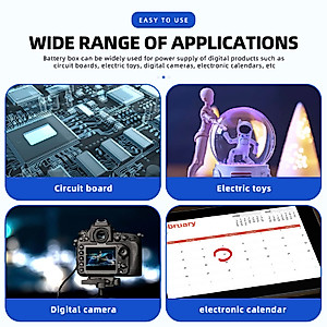 DaFuRui[7 Pack 4 Types AA Battery Holder with Switch;2Pcs 2x1.5V AA,1Pcs 3x1.5V 3 AA,2Pcs 4x1.5V AA and 2pcs 8x1.5V AA Battery Storage Box Case with Wire Leads
