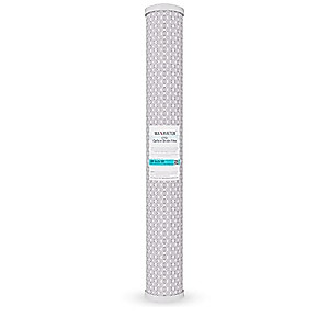 (1 Pack) CTO Filters 20" x 2.5" Slim Blue Whole House Carbon Filter (5 Micron) compatible with most 20" Slim Blue Whole House Water Filtration Systems