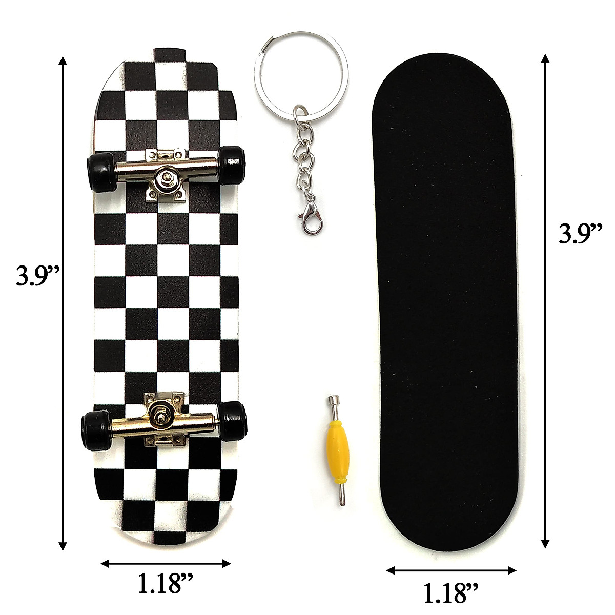 BMARLF Wooden Fingerboard Alloy Frame Finger Skateboards Bearing Wheel Finger Board Fashion Pattern Finger Boards 30mmx100mm