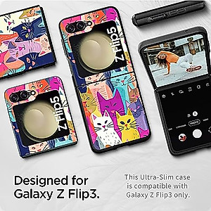 for Samsung Galaxy Z Flip 5 Case Galaxy Z Flip 5 Phone Case for Women Girls Ultra Thin Shell Hard PC Flip Cover Lightweight Protective Case for Samsung Z Flip 5 5G 2023,Colorful Cats