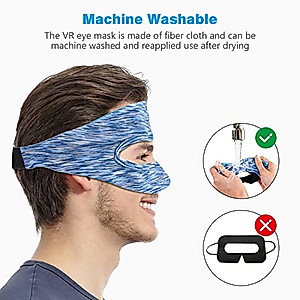 ELIATER VR Masks Sweatproof Cover Compatible with Oculus Go Quest 2, Breathable Sweat Band Use for VR Workouts Supernatual (3Pcs)