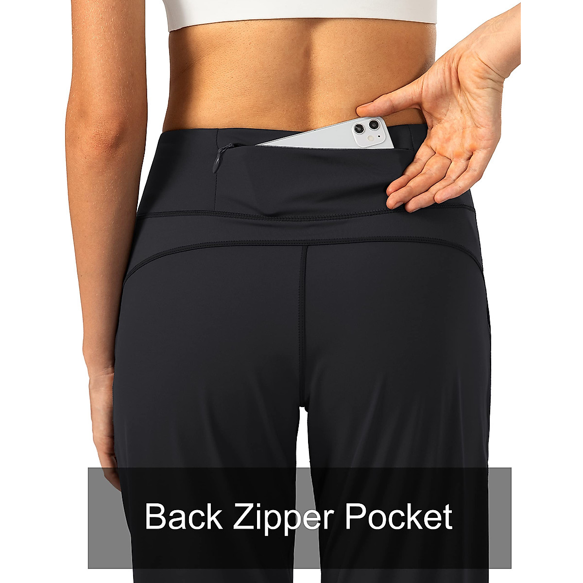 Soothfeel Women's Joggers with Zipper Pockets High Waisted Athletic Workout Yoga Pants Joggers for Women