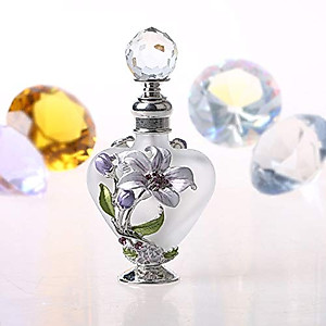 YU FENG Refillable Empty Flower Crystal Perfume Bottle Handmade Home Decor Lady Holiday Gift