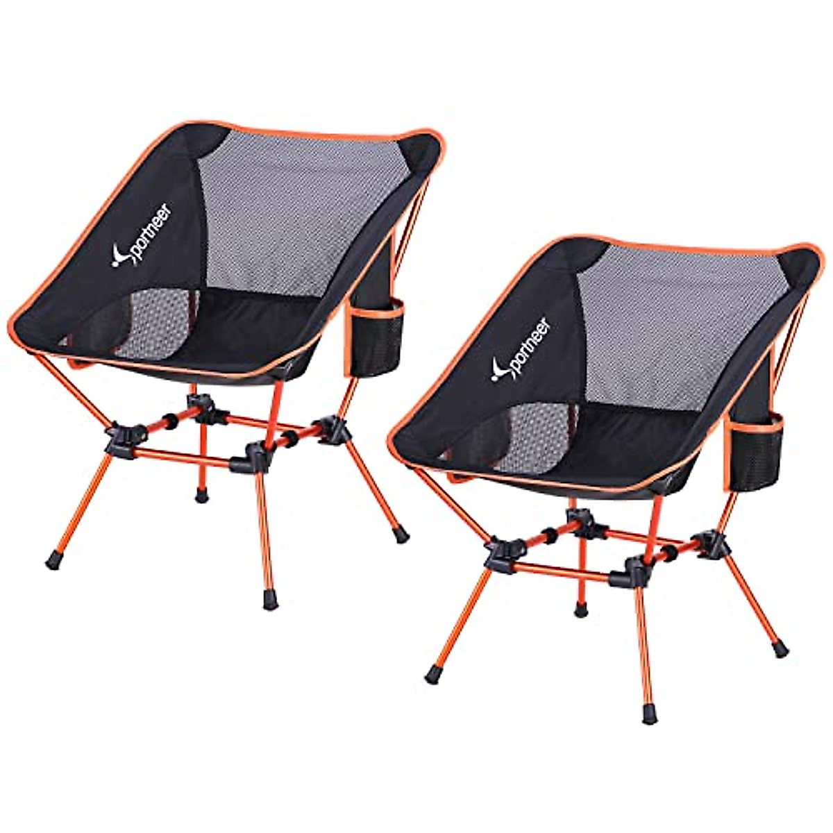 Sportneer Lightweight Portable Folding Camping Chair 2Pack Compact Beach Camp Chairs for Adults Foldable Backpacking Chair Outdoor Collapsible Chair for Camping Hiking Lawn Picnic Travel