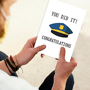 Londue Police Academy Graduation Gifts Card, Police Graduation Gift, Policeman Congratulation Card for Him Her, Gifts for Police Officer, You Did It Card