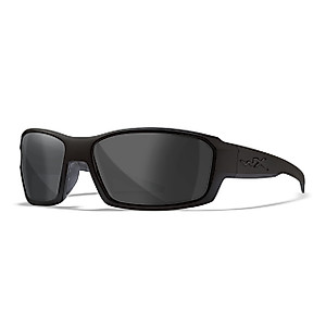 Wiley X Rebel Sunglasses, Safety Glasses for Men and Women, UV Eye Protection for Shooting, Fishing, Biking, and Extreme Sports, Matte Black Frames, Tinted Lenses