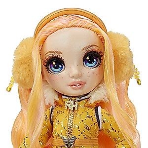 Rainbow High Winter Break Poppy Rowan – Orange Fashion Doll and Playset with 2 Designer Outfits, Pair of Skis and Accessories, Kids and Collectors, Toy Gift Ages 6 7 8+ to 12