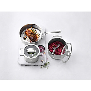 Zwilling 66467-240 Vitality Serving Pan, 9.4 inches (24 cm), 3 L), Stainless Steel, Two-Handed, 3-Layer Base, Casserole, Induction Safe, Dishwasher Safe, 10 Year Warranty