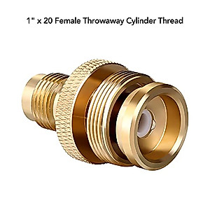 WADEO Portable 1LB Propane Tank Canister Regulator Adapter Connection to 3/8" Male Flare (5/8"-18UNF) Thread, Portable Camping Grill Stove Parts for Heaters, Burner, Cooker, Fire Pit Parts