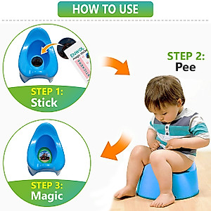 Potty Training Stickers Reusable - Toilet Targets for Potty Training Boys & Girls 10 pcs Toddlers Kids Magic Potty Targets Color Changing Potty Training Urinal Bullseye Toilet Reusable Pee Aim Target