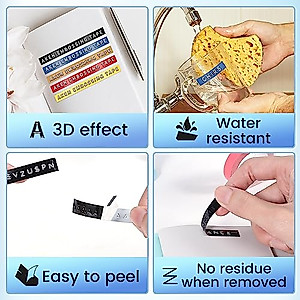 Aken Blue Embosser + 10pk Black Embossing Tape, Label Printer Embossed Vintage Embossing Label Maker Machine with Tape