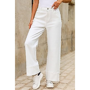 Astylish White Jeans for Women High Waisted Boyfriend Mom Stretchy Denim Pants Size 6