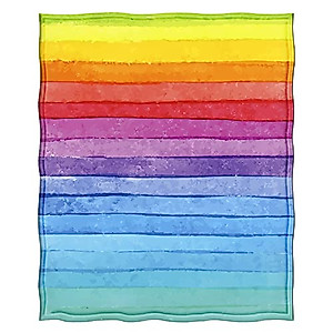 Levens Rainbow Blanket Colorful Soft Warm Print Throw Blanket for Girl Women Kids Gift 50"x60"