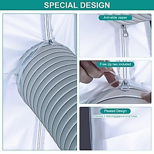 Brosyda Portable AC Window Kit, Air Conditioner Window Vent Kit, 9.8"(W) x 40"~63"(L) Adjustable,Waterproof No Drilling, Easy to Install Window Seal for Portable AC Unit