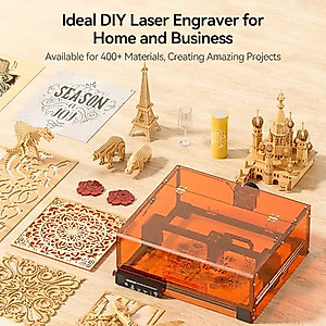 Laser Engraving Machine, Woxcker L2 MAX 5.5W Enclosure Laser Engraver, CNC Engraving Machine 0.01mm High Precision Laser Engraving and Cutting for Wood Metal Glass Suitable for Beginners