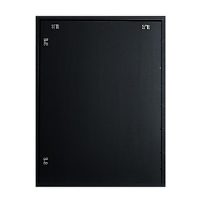 Frame Amo 24x32 Black Solid Wood Picture Frame with 19.5x27.5 White Mat Opening for 20x28 Image, 1 Inch Border, Acrylic Face