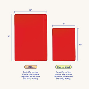 GIR: Get It Right Premium Silicone Baking Mat - Non-Stick, Heat Resistant for Cooking, and Baking Quarter Sheet - 9 x 12, Navy, (GIRBM2181NVY)