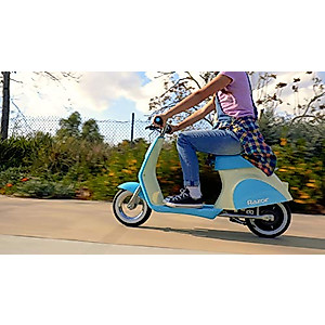 Razor Pocket Mod Petite - 12V Miniature Euro-Style Electric Scooter for Ages 7+, 100-watt Motor, Up to 40 min Ride Time, For Riders up to 110 lbs, Blue