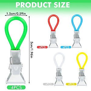 Yuanchu 20 Pcs Tea Towel Clips, Kitchen Towels Clips Metal Hanging Towel Clips with Hanging Loop Cloth Hook Clip Hangers Colourful for Home Kitchen Bathroom Cupboards Hanging Towels