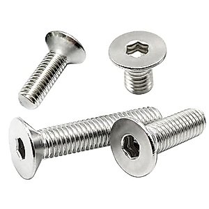 20Pcs M8-1.25 x 30mm Flat Head Socket Cap Screws Bolts, Stainless Steel 18-8 (304), Bright Finish, Allen Socket Drive,Machine Screws Inner Hex Screw Fasteners Bolts