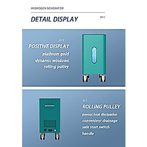 FXNFXLA Hydrogen Generator 900ml/min, 99.99 Percent High Purit Portable H2 Inhalation Machine, 5 Intelligent Detection Systems, Continuous H2 Supply, for Home Office