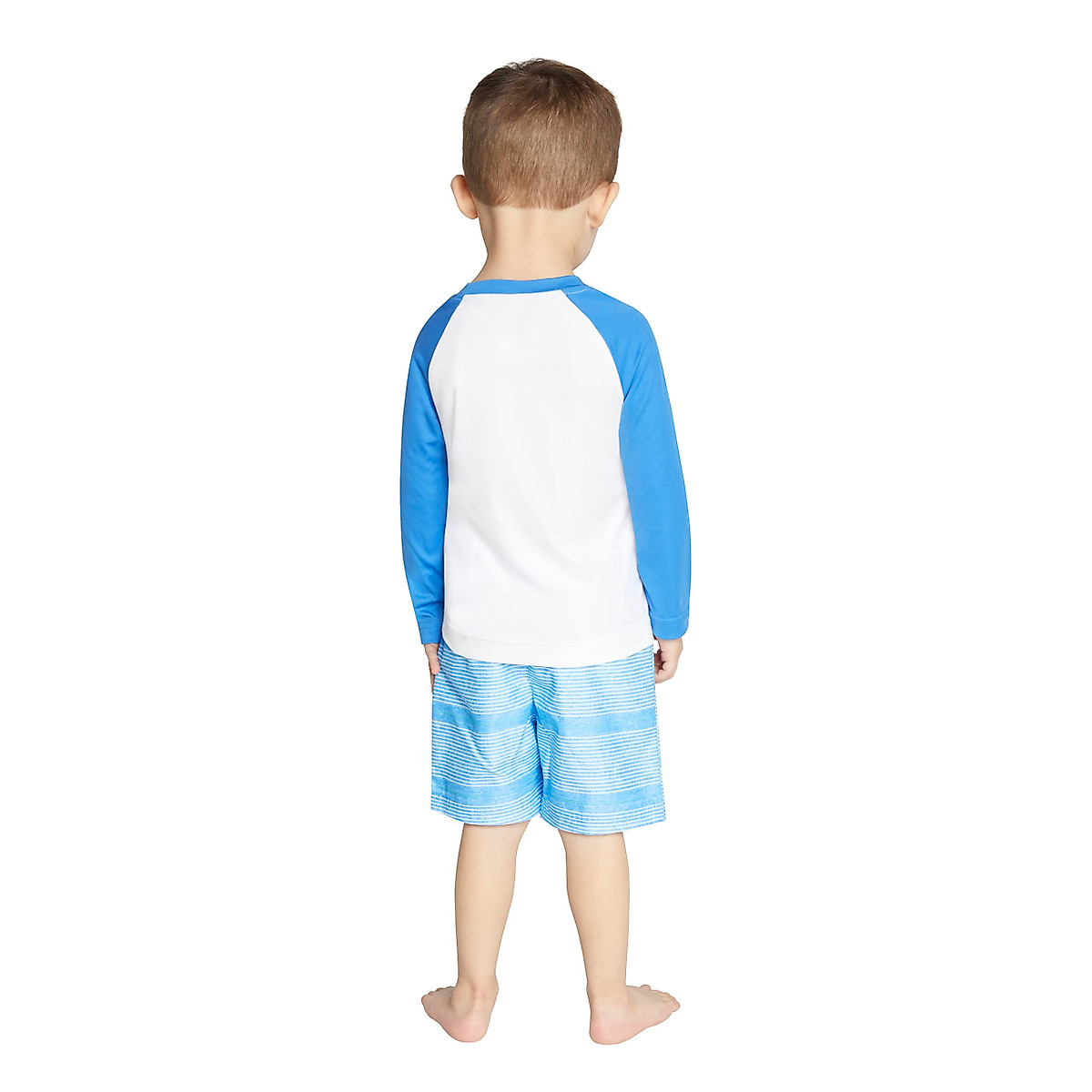 Hurley Boys' Swim Suit 2-Piece Outfit Set, Fountain Blue, 2T