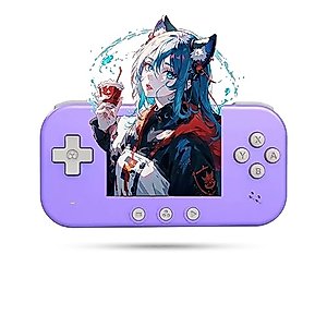 Retro Games Handheld Game Console Support Linux System and Multiple Emulators Console 2.4 inch 240x320 IPS LCD Screen Buit-in 1000mAh Lithium Battery-Purple